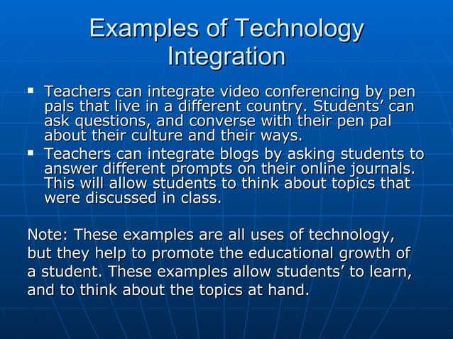 Technology Use Vs Technology Integration Ppt | PPT