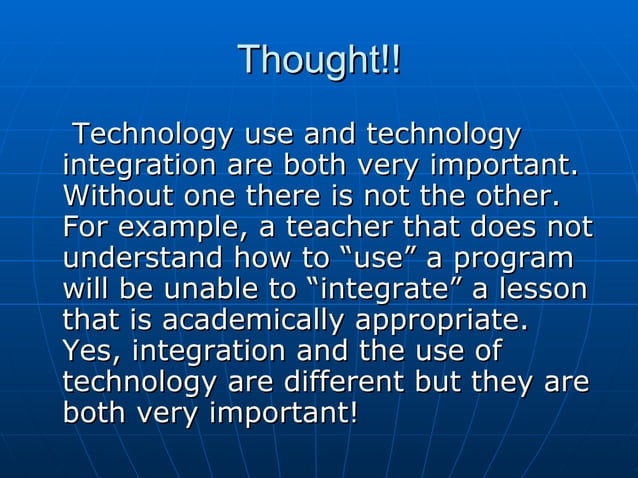 Technology Use Vs Technology Integration Ppt | PPT