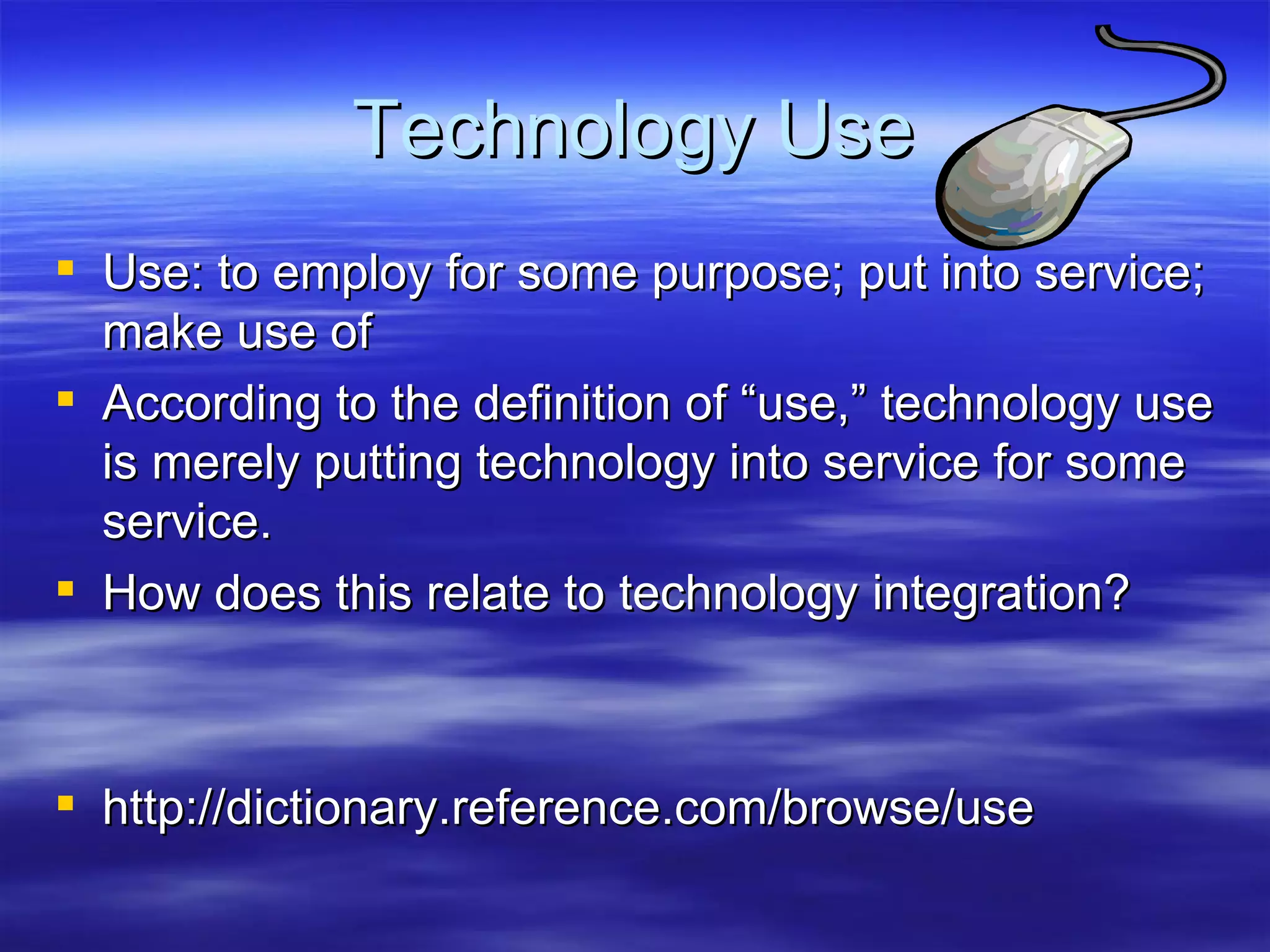 Technology Use Vs T.I. | PPT
