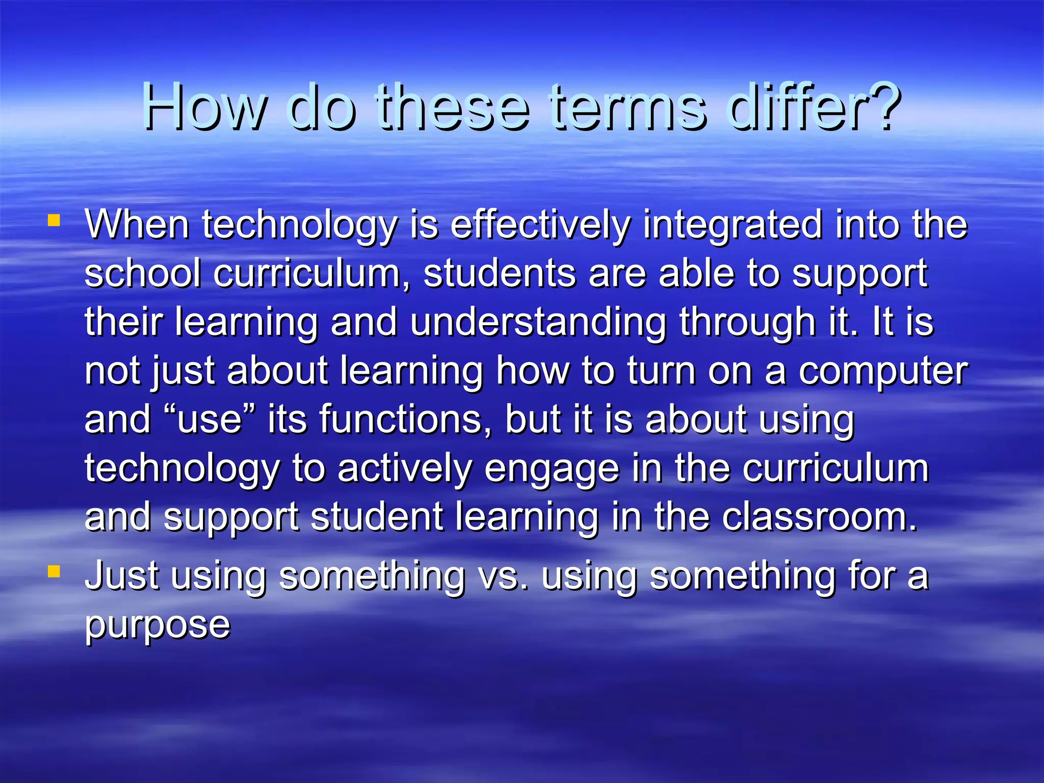 Technology Use Vs T.I. | PPT