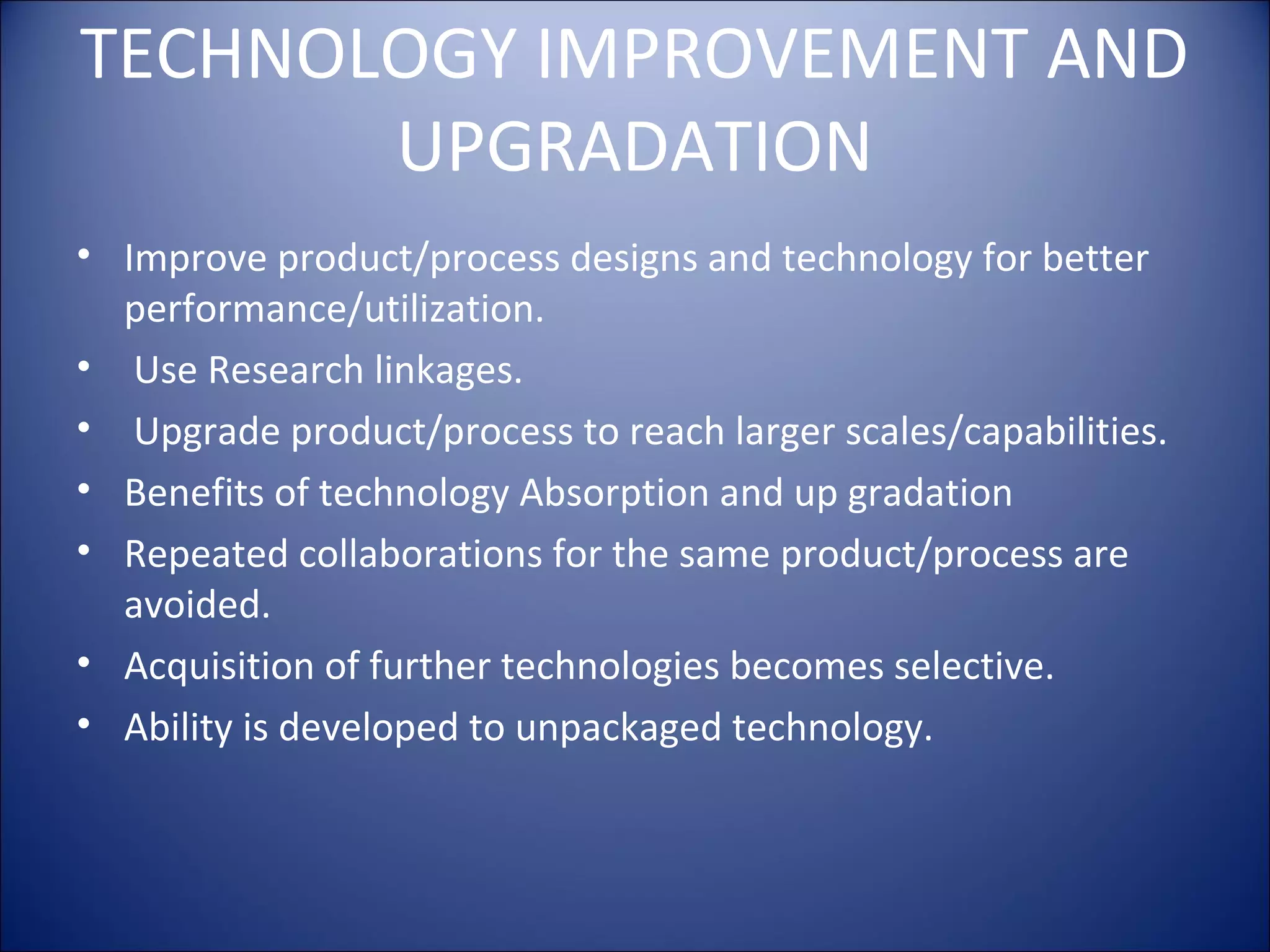 Technology absorption and acquisition | PPT