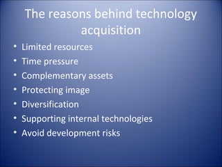 Technology absorption and acquisition | PPT