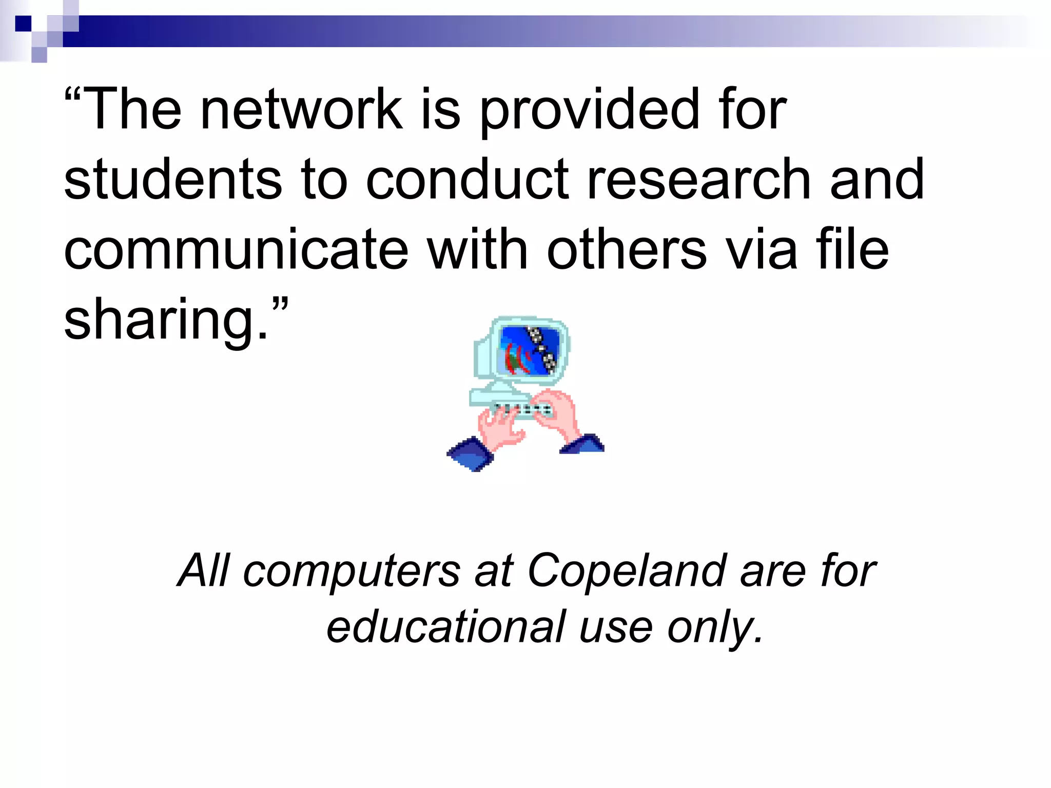 Technology acceptable use policy gr 7 day 1 | PPT