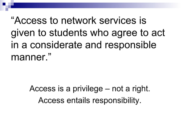 Technology acceptable use policy gr 7 day 1 | PPT