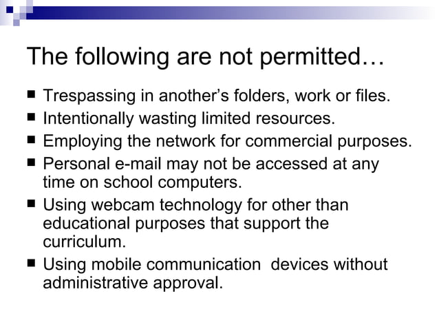 CMS Technology acceptable use policy | PPT
