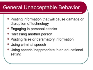 Technology acceptable use policy for students 08202011[1] | PPT