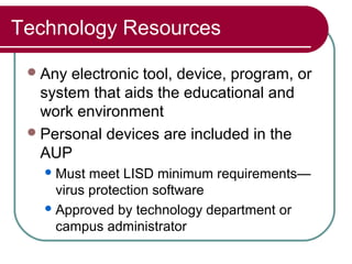 Technology acceptable use policy for students 08202011[1] | PPT