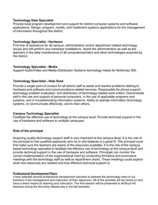 Technology Action Plan | DOC | IT and Internet Support | Internet