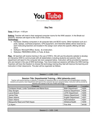 Technology Action Plan | DOC | IT and Internet Support | Internet