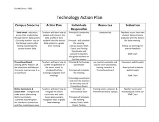 Technology Action Plan I | DOC