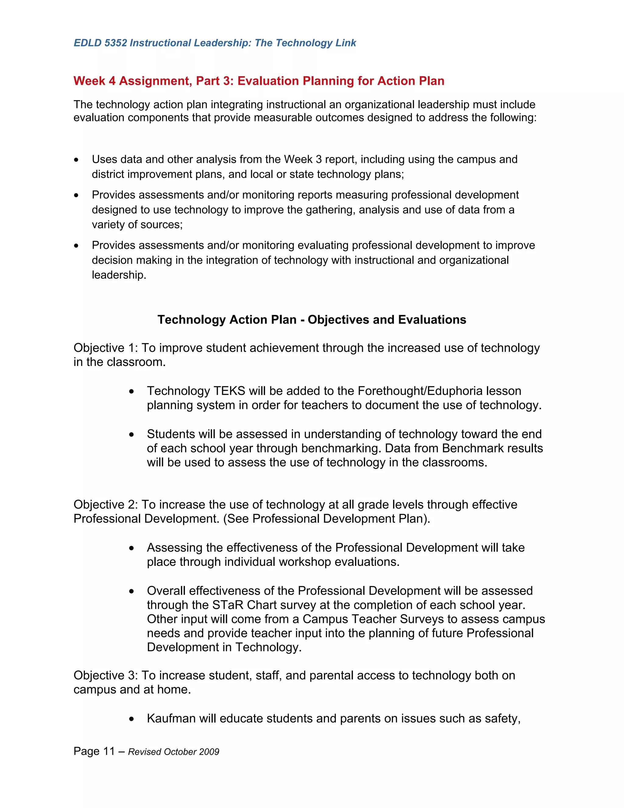 Technology Action Plan | PDF