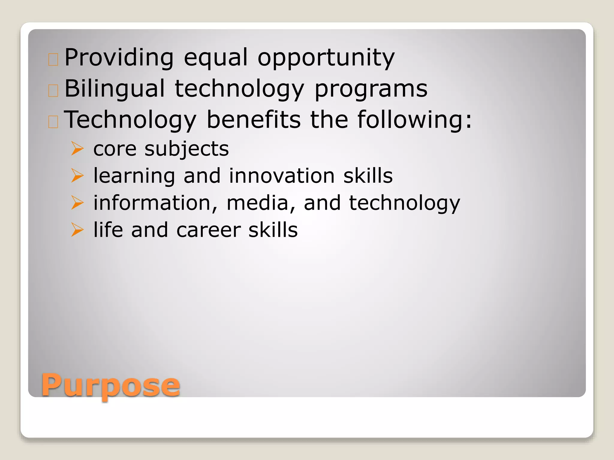 Technology and English language learners | PPTX