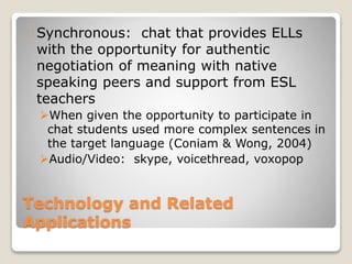 Technology and English language learners | PPTX