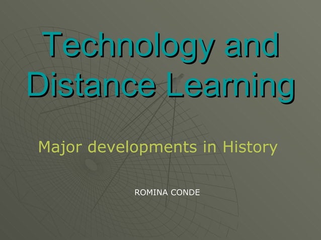 Technology and distance learning | PPT