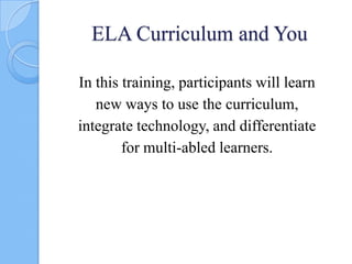 Technology and ELA | PPTX | Internet for Beginners | Internet