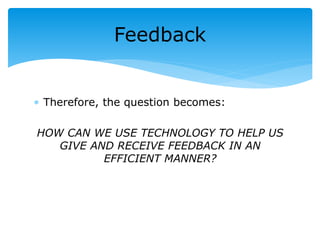 Technology for Feedback and Formative Assessment | PPTX