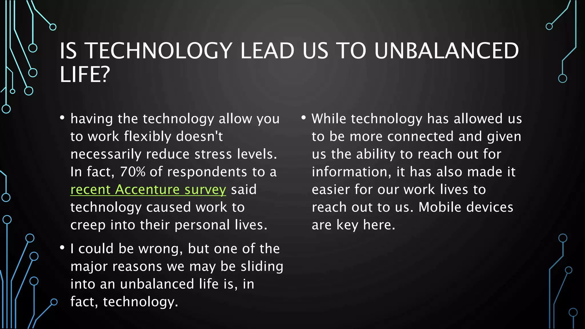 Technology and life balace | PPTX