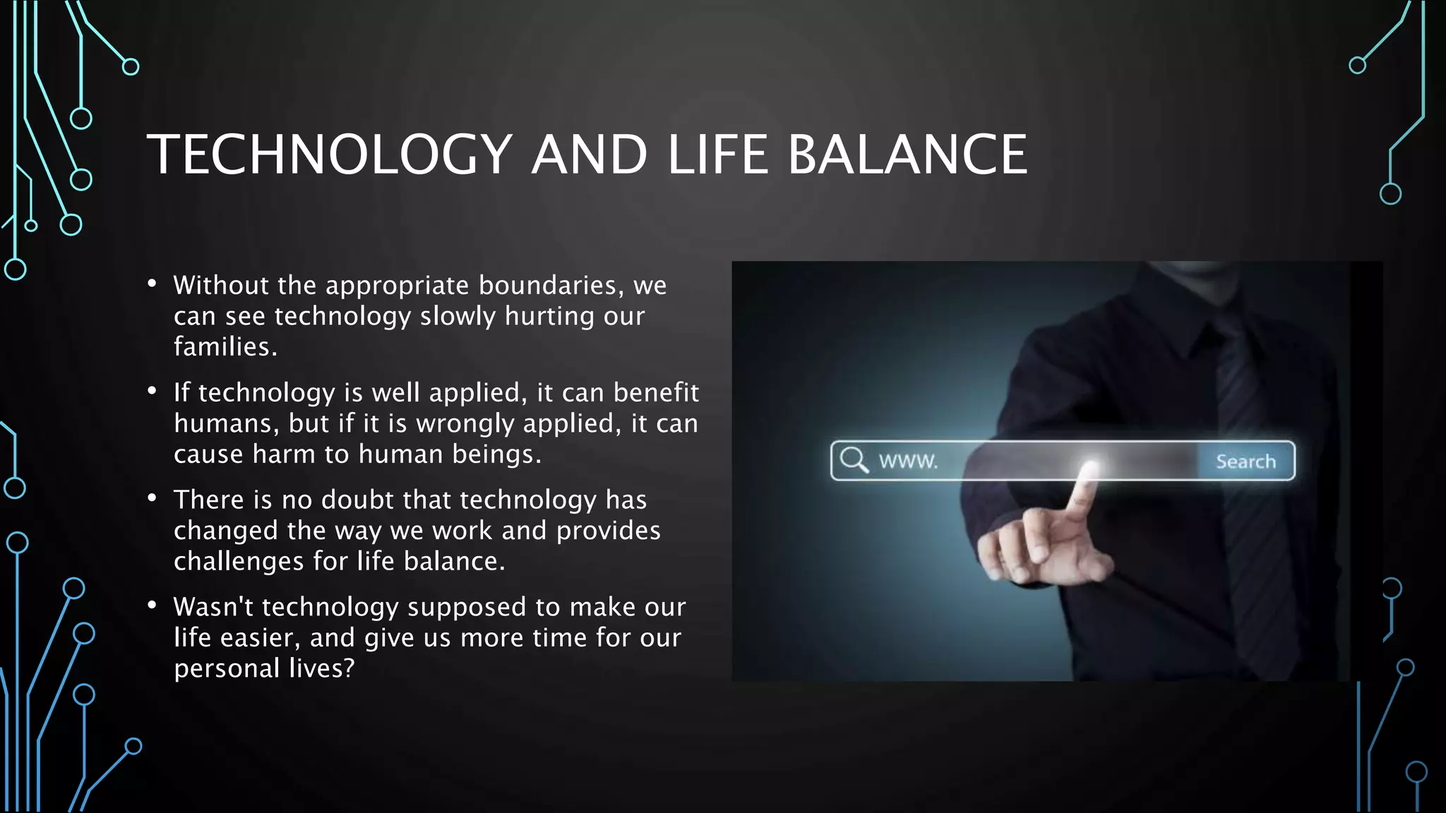 Technology and life balace | PPT