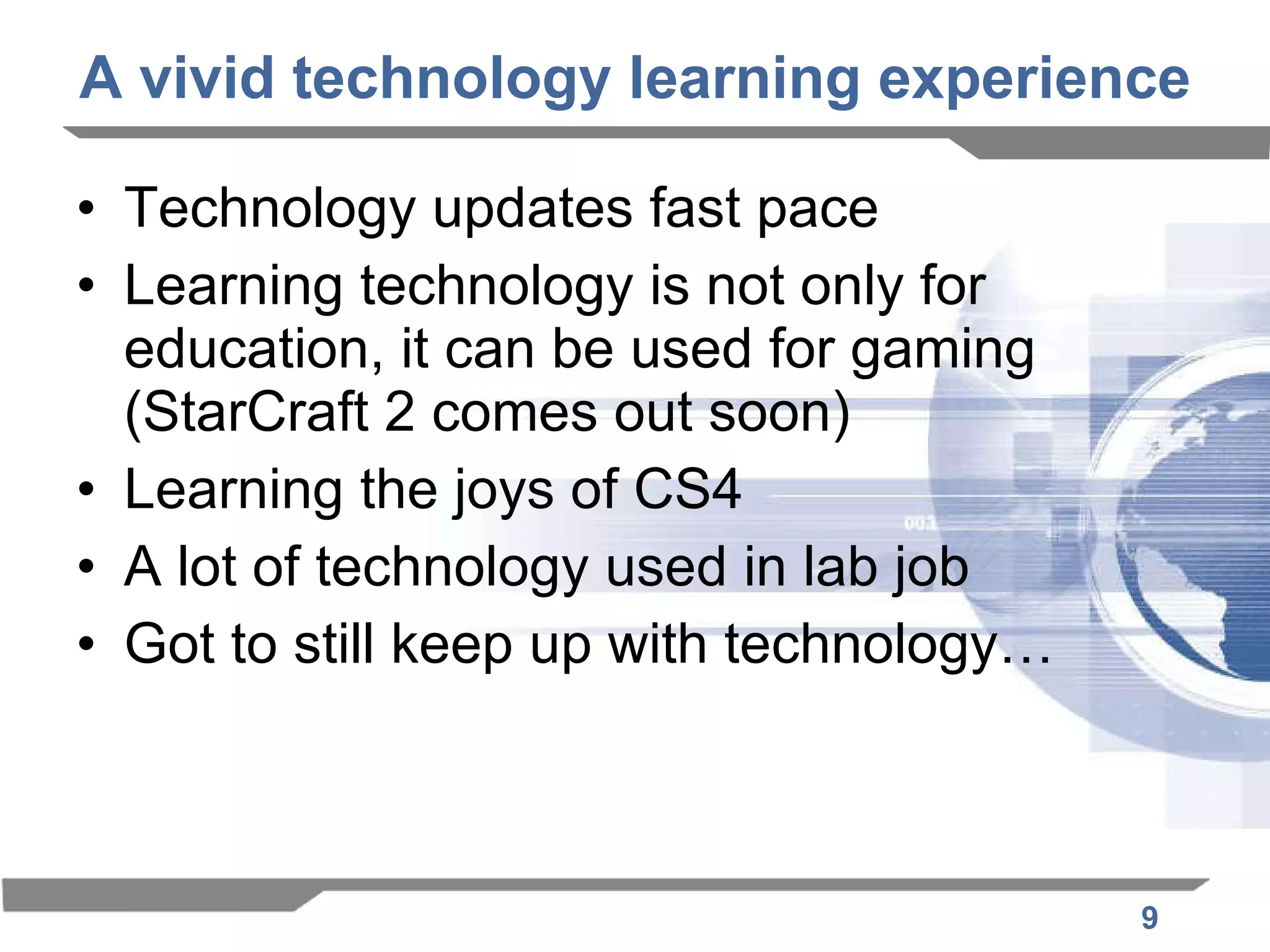 Technology and me. ryan matsumoto | PPT