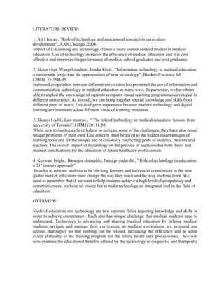 Technology and medical education | DOC