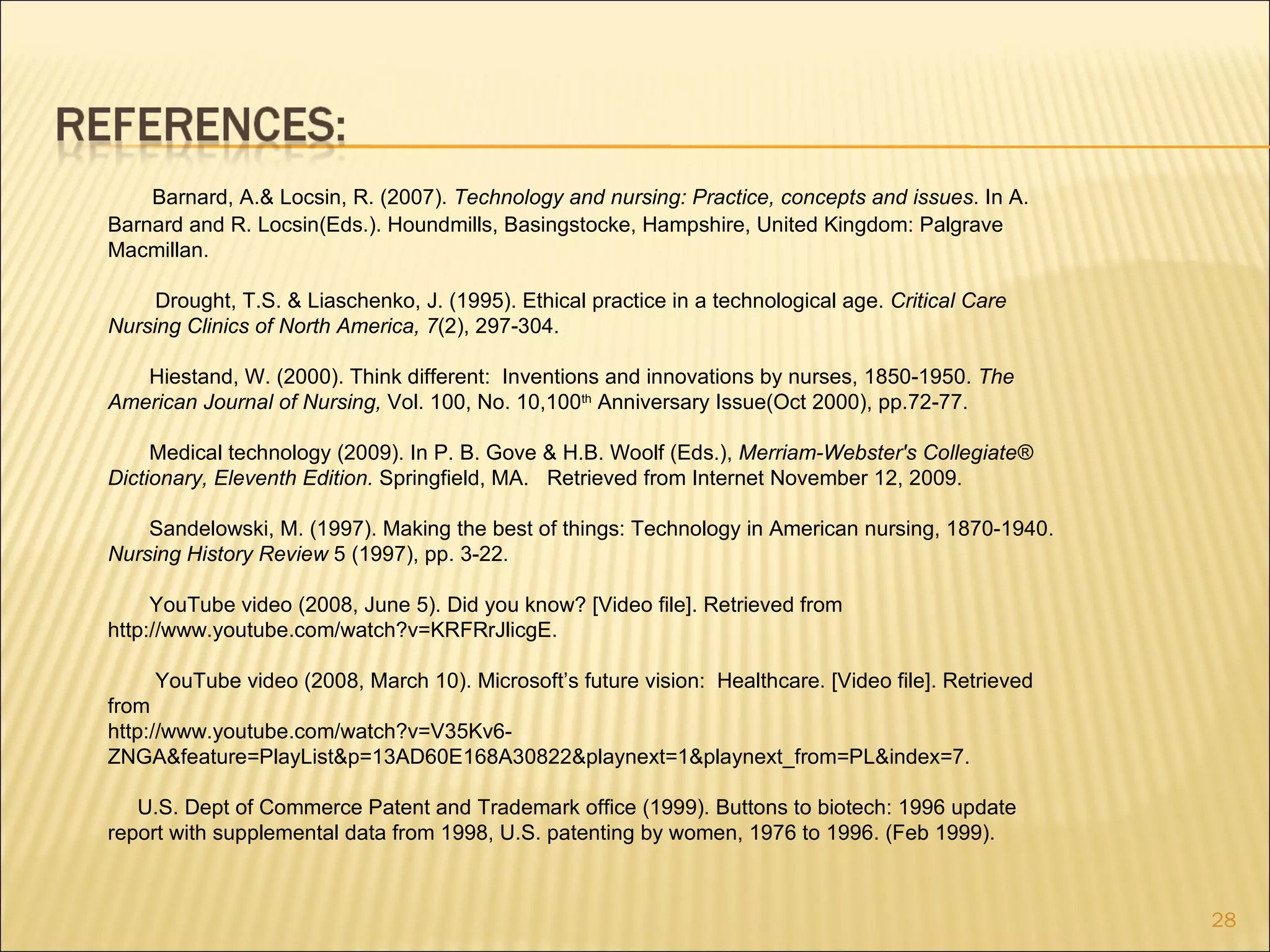 Technology And Nursing: Past, Present and Future Perspectives | PPT