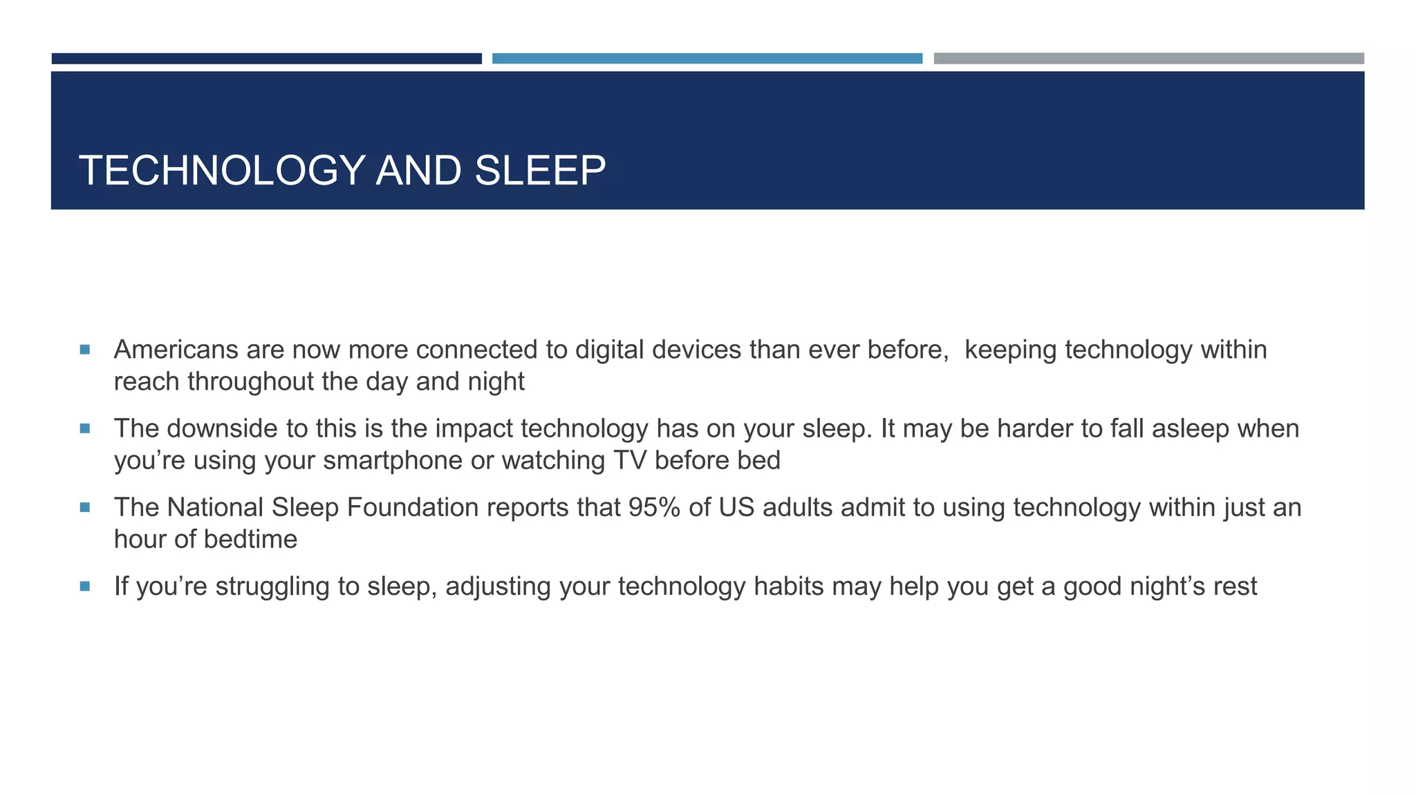 Technology and sleep final | PPTX