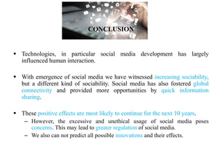 Technology and social interaction | PPTX