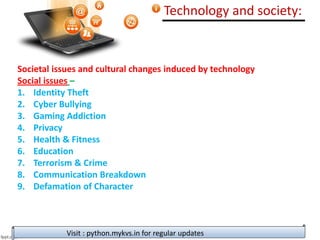 Technology and society,E waste managment,identity theft,Gender and ...