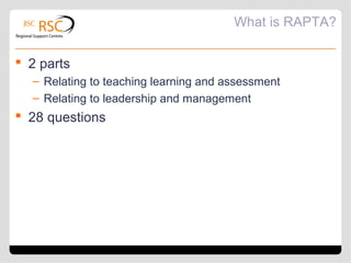 Technology and the CIF - RAPTA workshop | PPT | IT and Internet Support ...