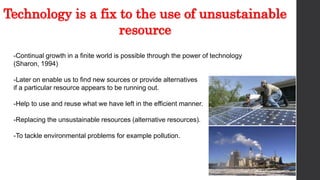 Technology and unsustainable resource | PPTX