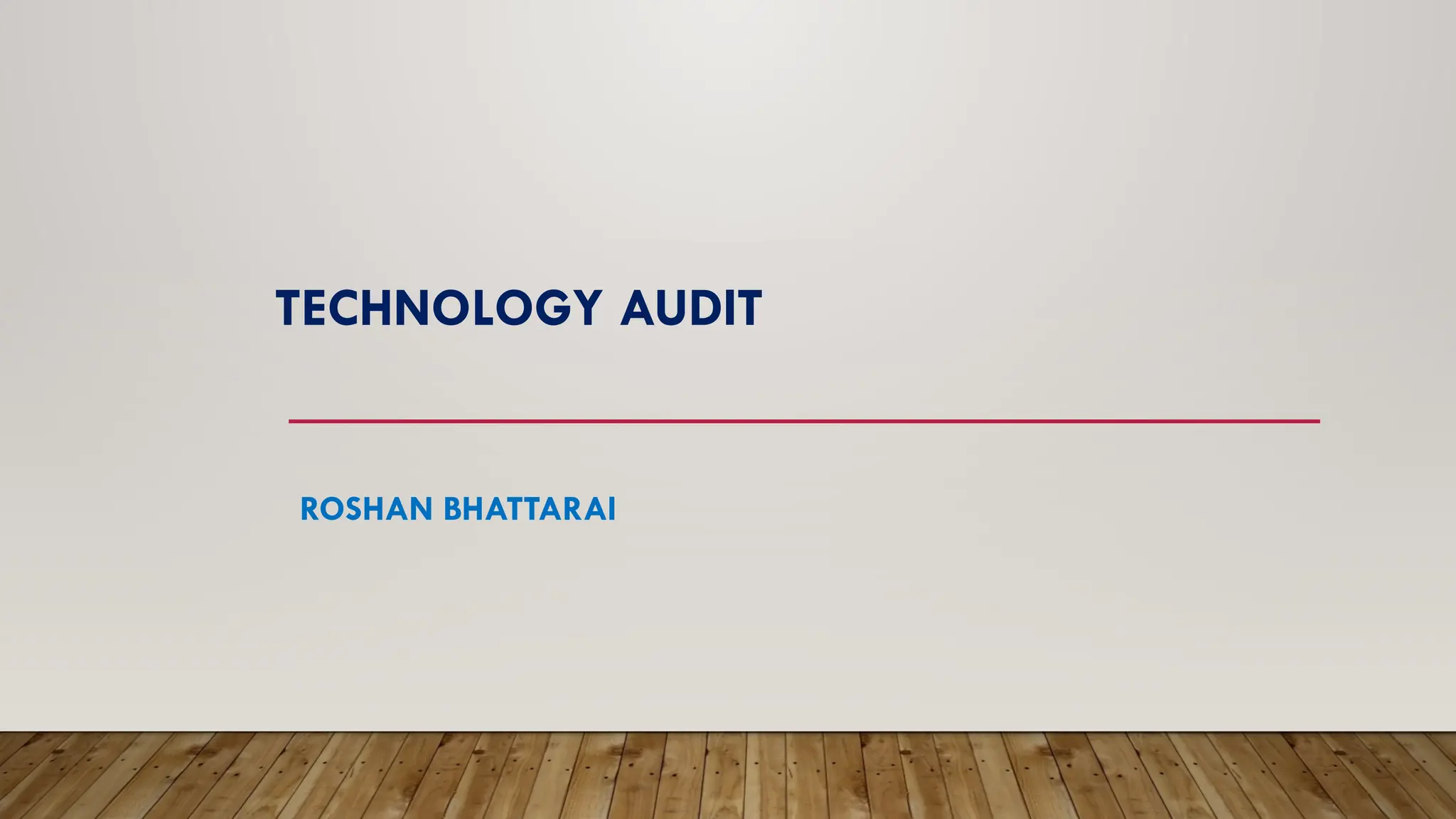 Technology Audit and Technology Management | PPTX