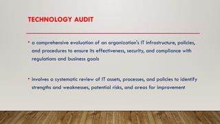 Technology Audit and Technology Management | PPTX