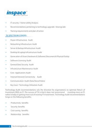 Technology audit presentation | PDF