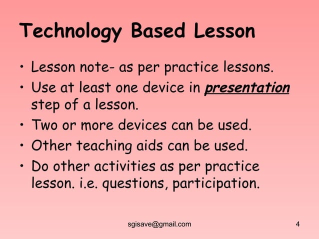 Technology based lesson | PPS