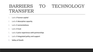 Technology Commercialization and Transfer | PPTX