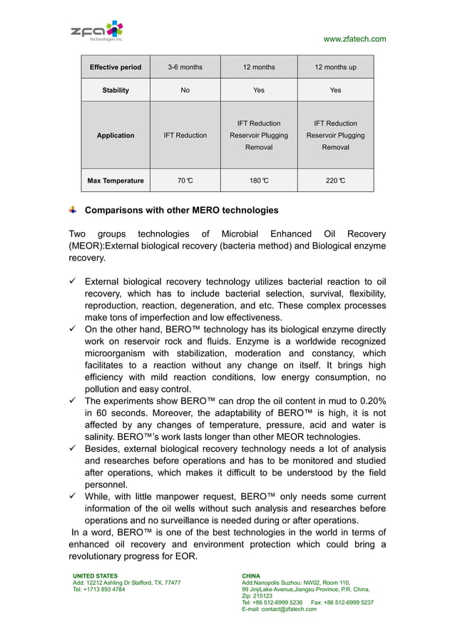 Different EOR technology comparison | PDF