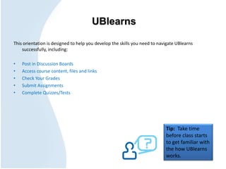 Technology Competencies for Online Learning at UB | PPT