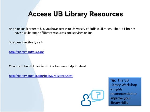 Technology Competencies for Online Learning at UB | PPT