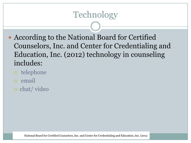 Technology considerations in counseling sessions | PPTX | Web ...