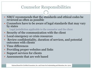 Technology considerations in counseling sessions | PPTX