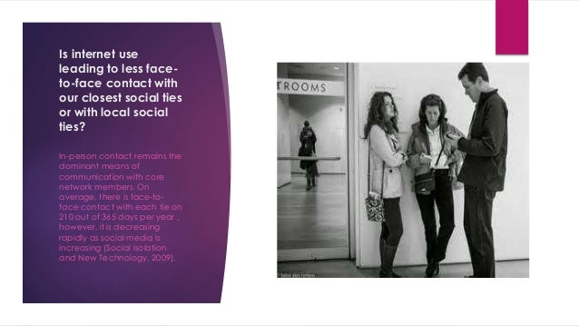 Technology creates social isolation