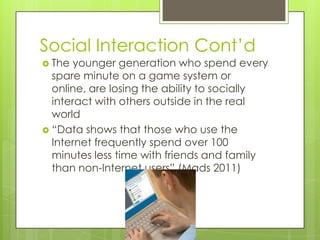 Technology creates social isolation and neurosis | PPTX