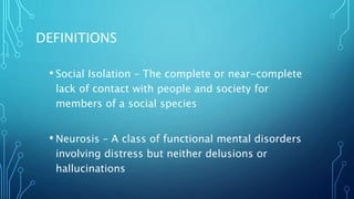 Technology creates social isolation and neurosis | PPT