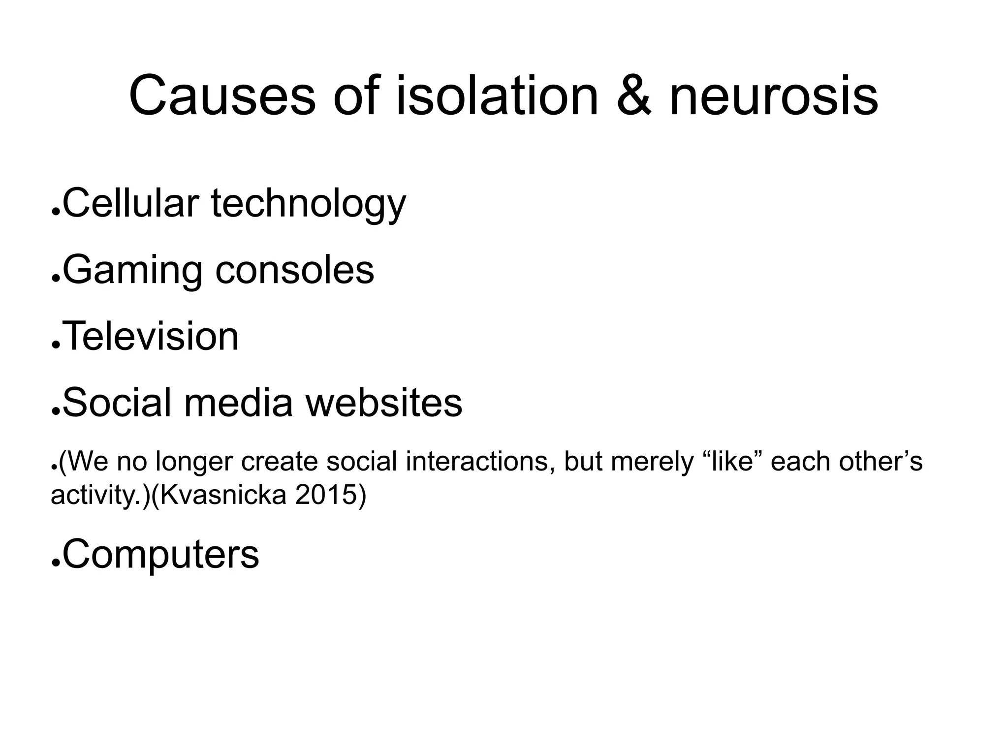 Social isolation and neurosis | PPTX