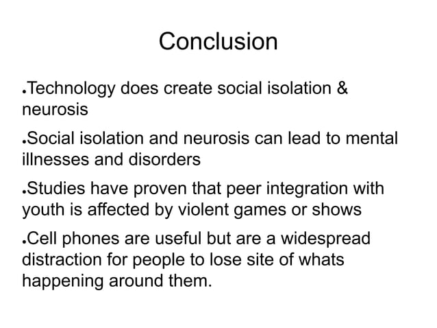 Social isolation and neurosis | PPTX