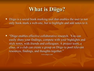 Diigo and GoogleDocs Presentation | PPT