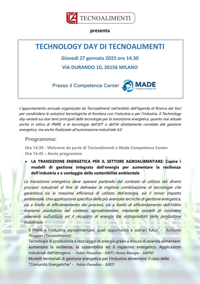 Technology day tca | PDF