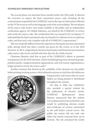 Technology, democracy and elections in The Philippines | PDF