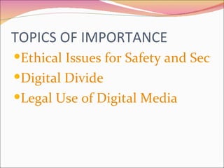 Legal, Ethical and Social Issues in Technology | PPT