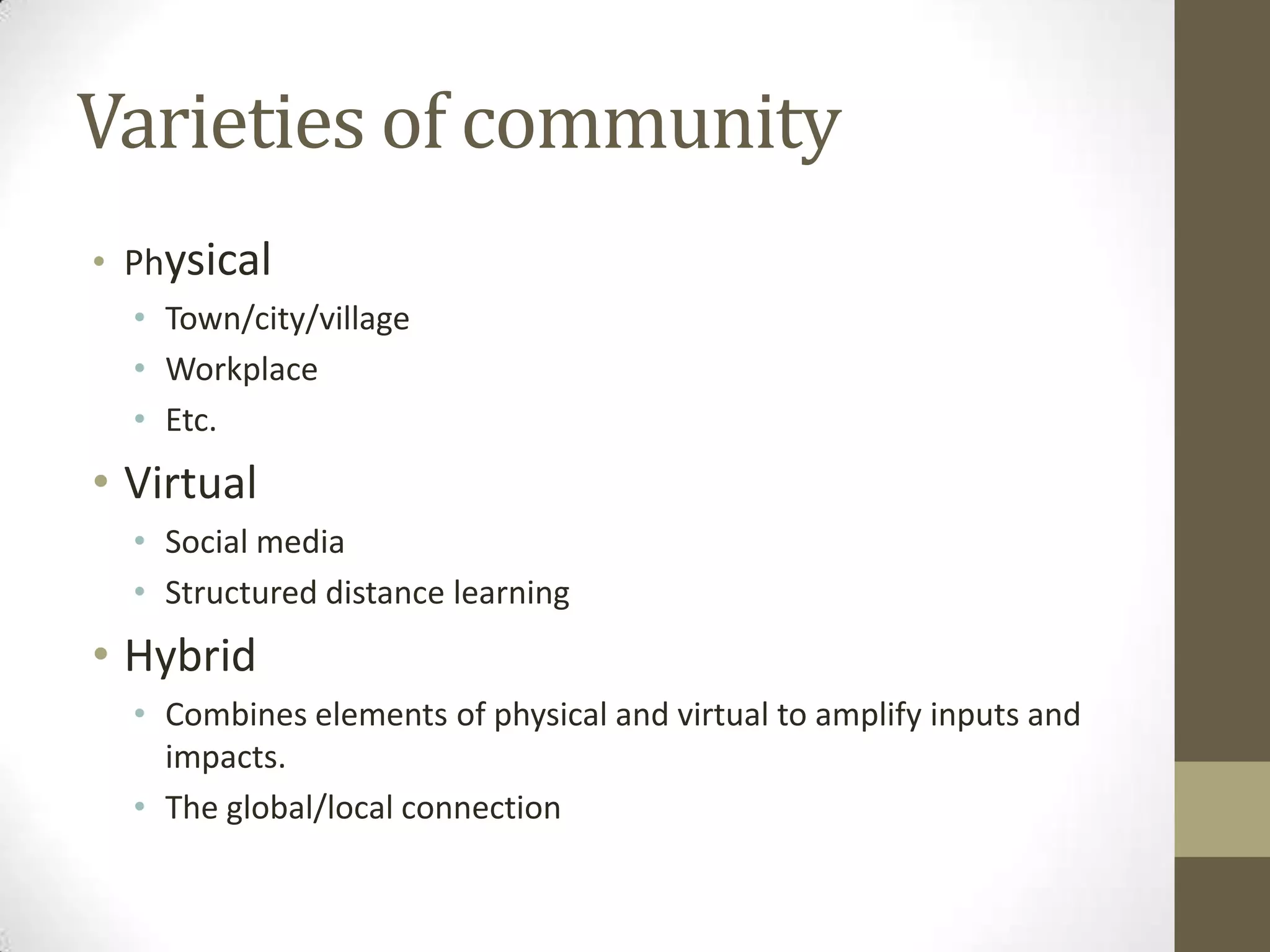 Technology enabled learning communities | PPT